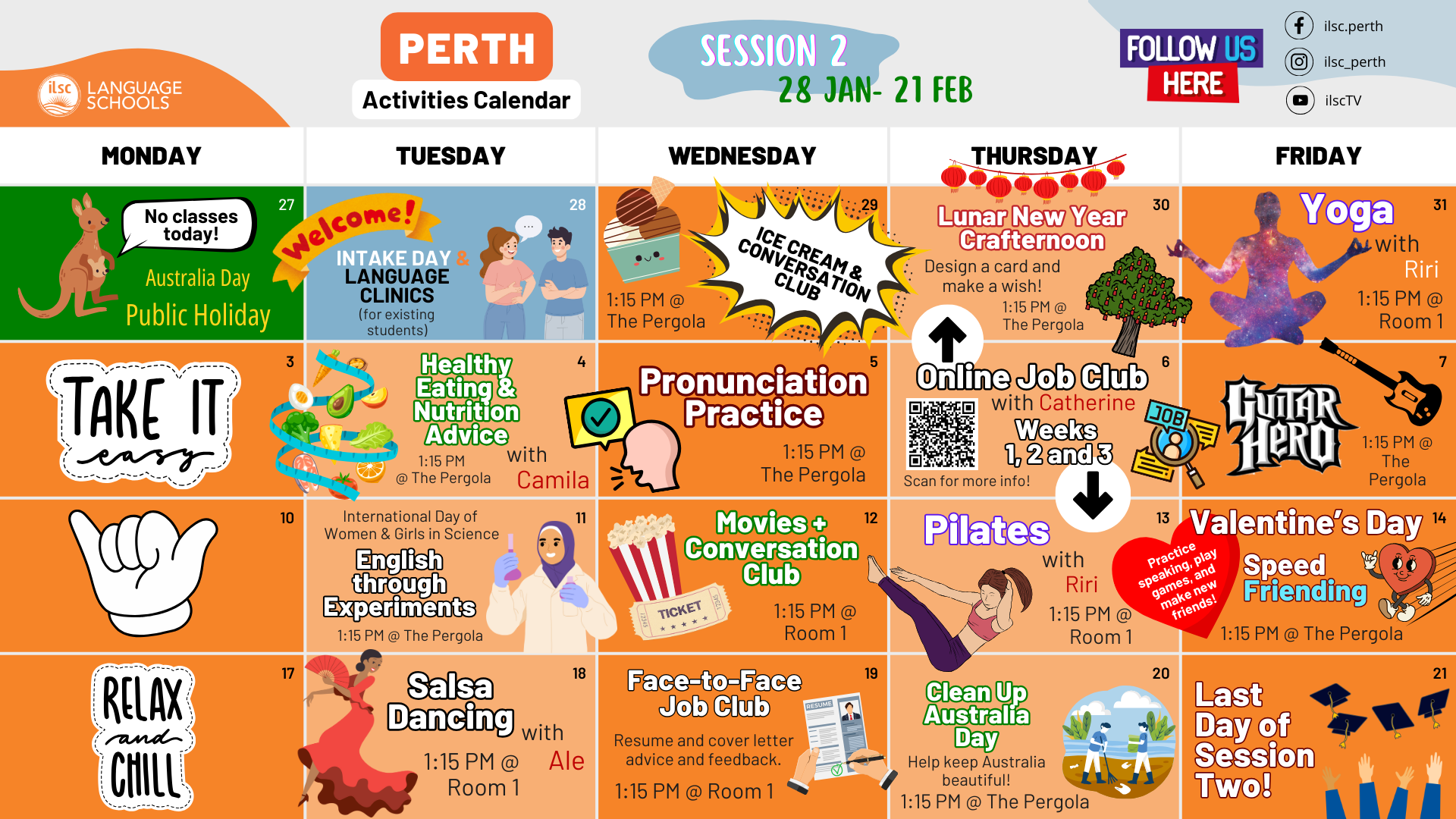 ILSC Australia Current Activities Calendars